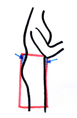 ikat bag: Alterations - Waist-Hip Shaping Part 1: Darts