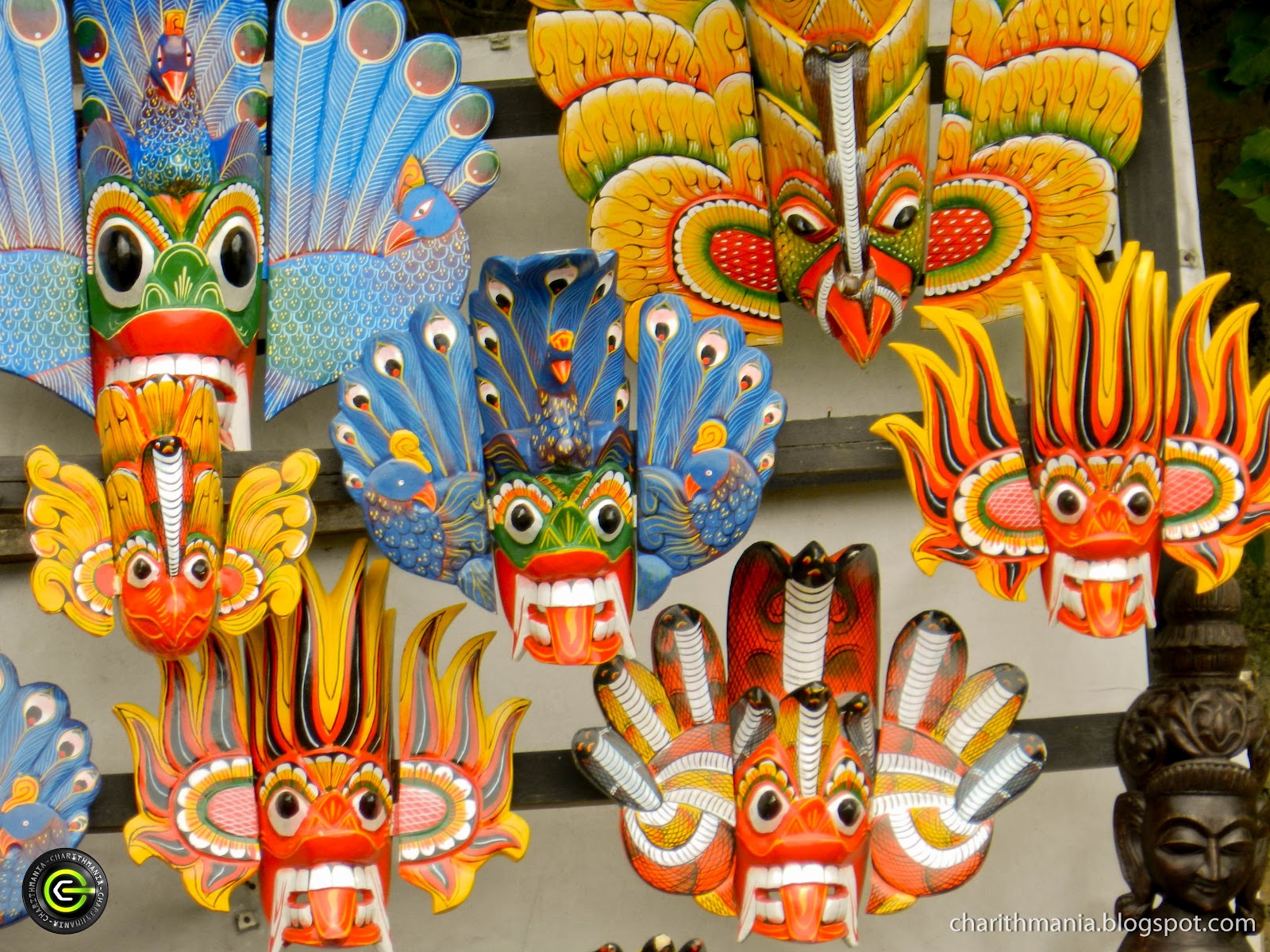 CharithMania: Wooden Devil Masks & Arts of Sri Lanka From Kandy
