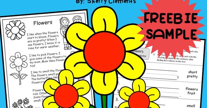 Dr. Clements' Kindergarten : FREEBIE! Flowers Reading Comprehension