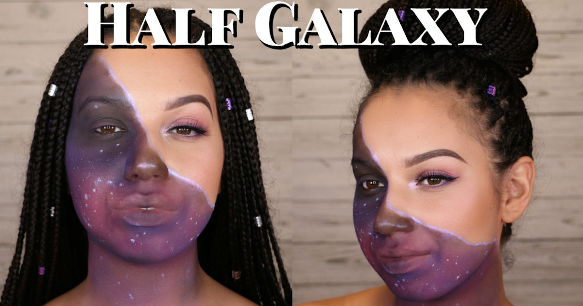 Half Galaxy Face tutorial (Halloween/Fancy Dress Makeup)