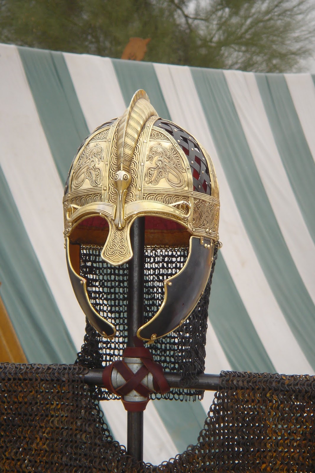 Diligent Dwarves: Things I've made: Tale of the two Vendel helmets