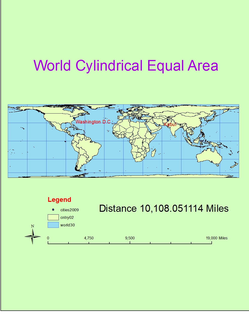 Geography 7: Lab 5: Projections in ArcGIS