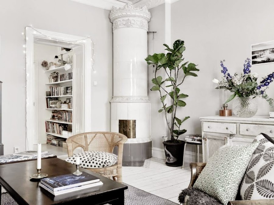 72 m² en sutil aguamarina y blanco | Decoración