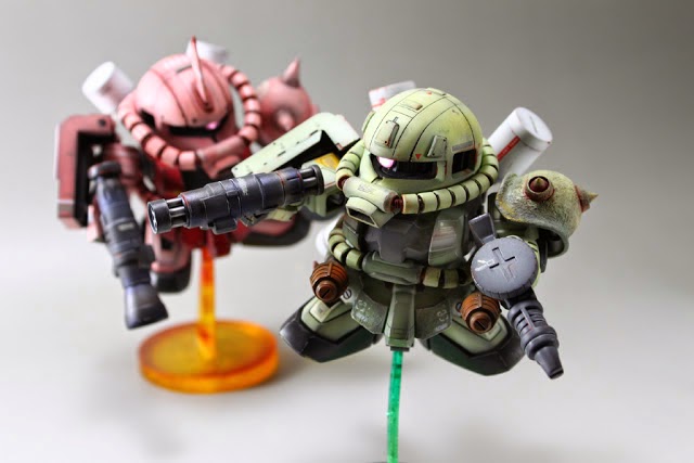 Gundam Family: SD Zaku II Super Back Pack Custom Build