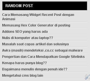 Cara Membuat Random Post Di Blog