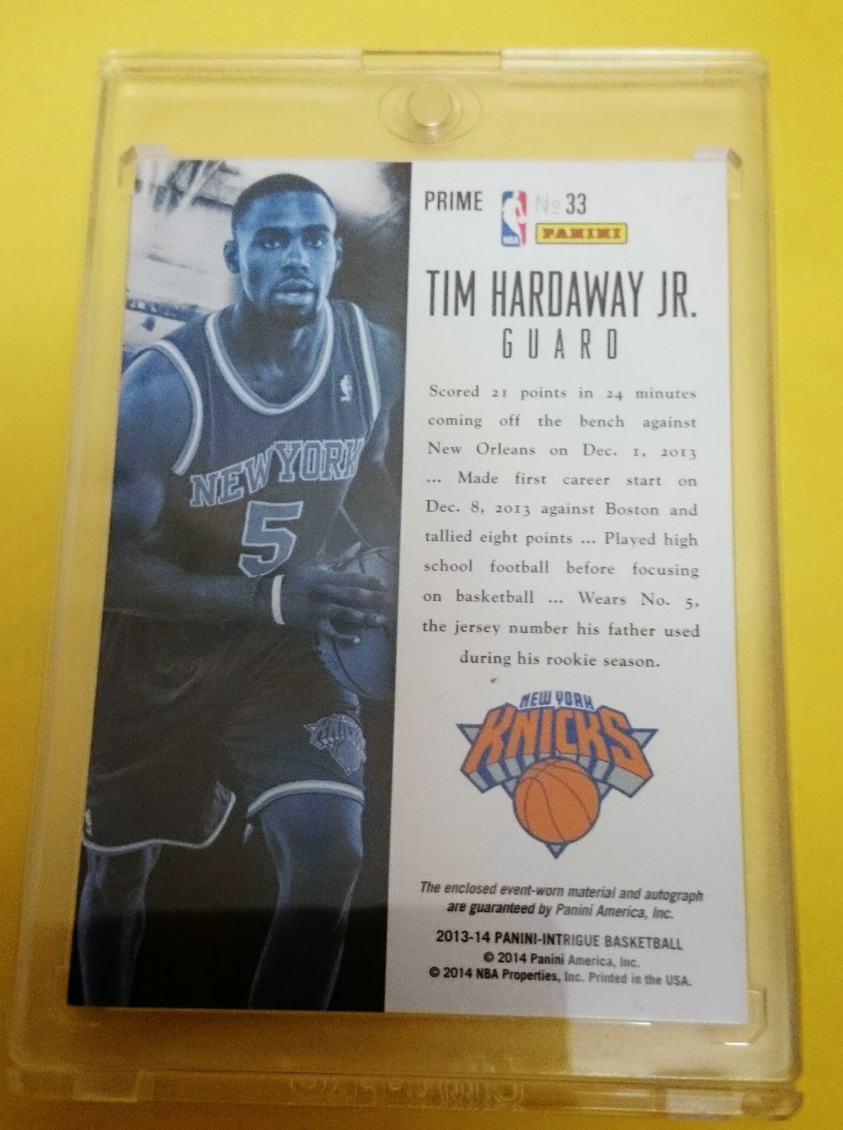 2013-14 Panini Intrigue Basketball Card No.33 Rookie Card New York ...