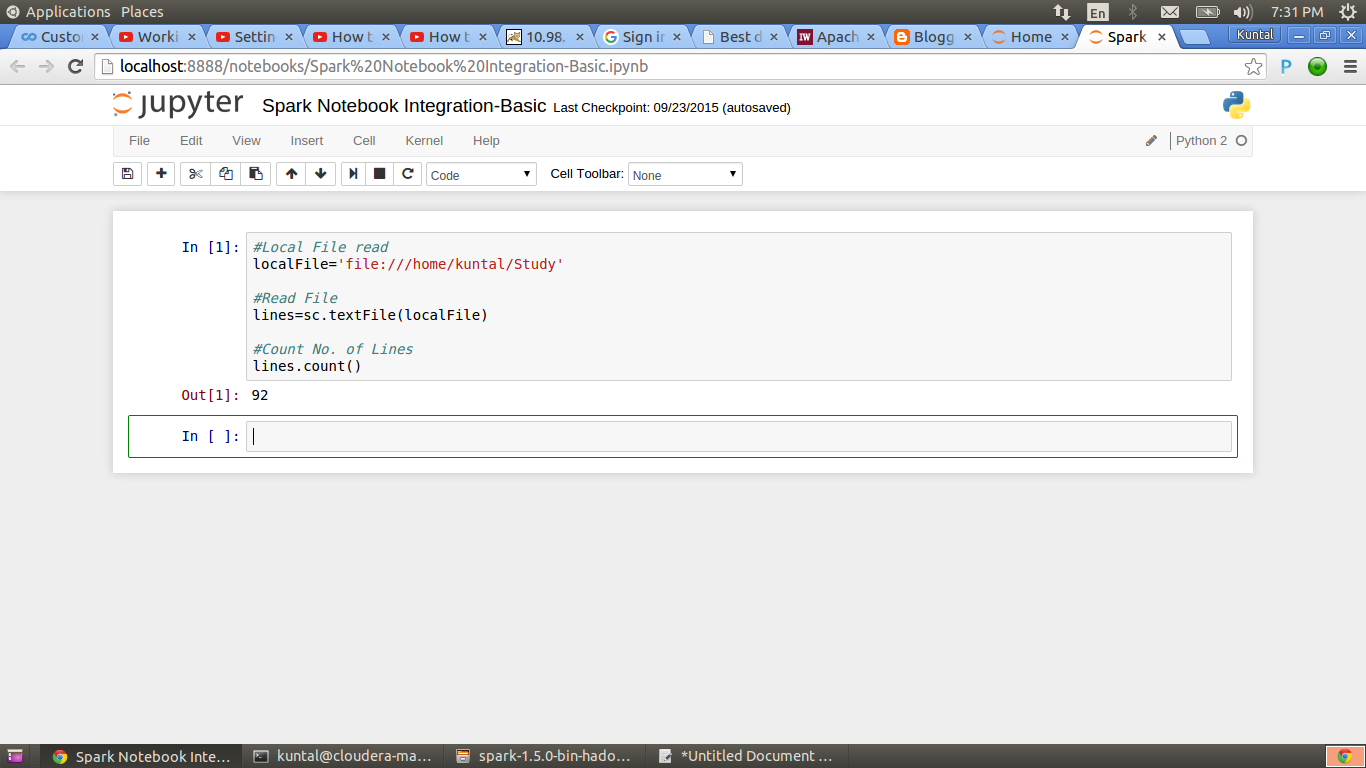 Big Data Analytics And Machine Learning Configure Ipython Notebook With Apache Spark Pyspark
