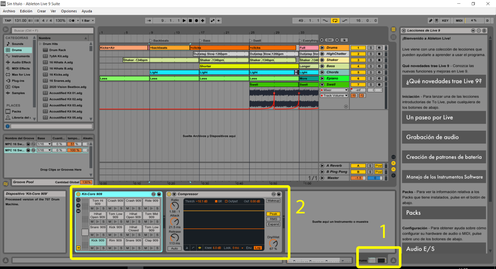 03 – ABLETON LIVE: Interface del programa | Producción musical
