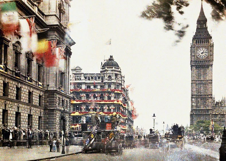 Rare and Amazing Color Photographs of London’s “Peace Day” on 19th July ...