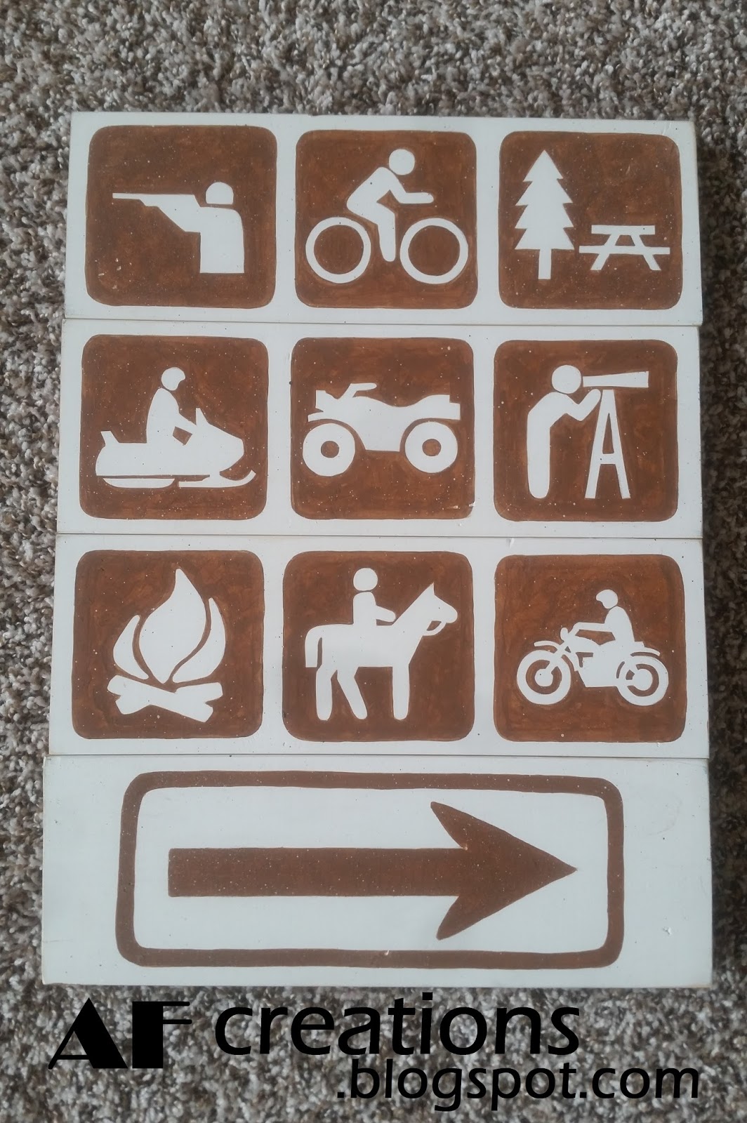 A~F Creations: Recreation Road Sign