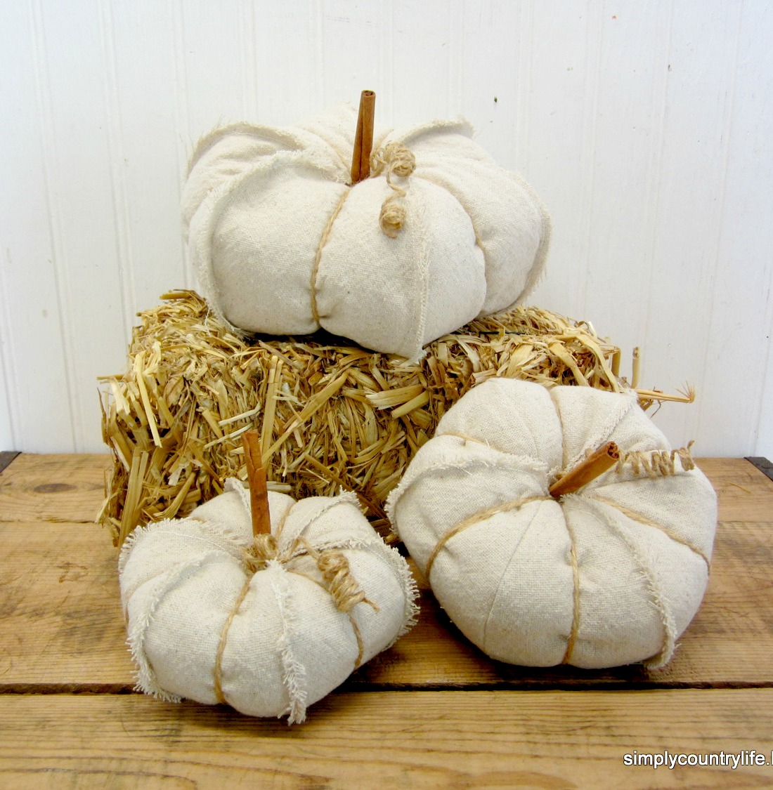 Simply Country Life: Handmade Fall Drop Cloth Pumpkins