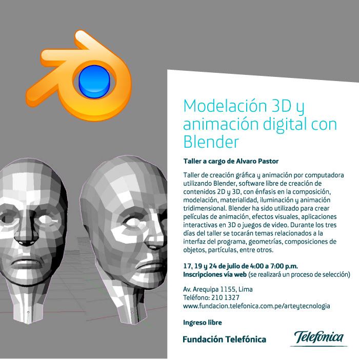 TALLER DE MODELADO 3D Y ANIMACION DIGITAL CON BLENDER
