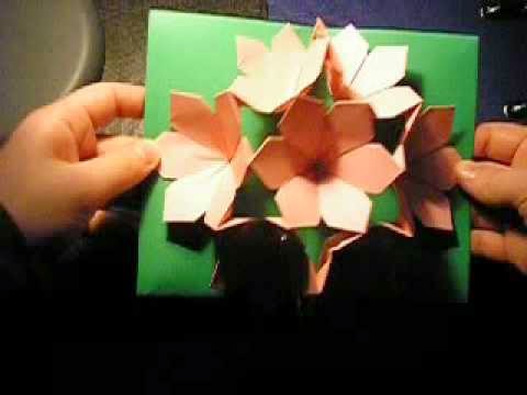 pop up origami flower card ~ instructions origami kids