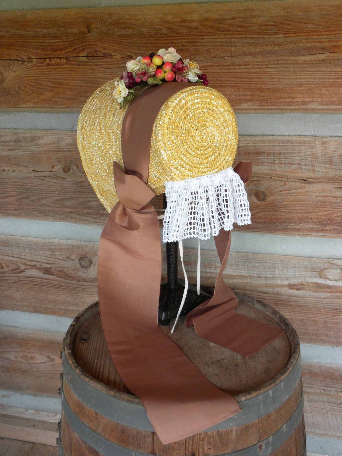 "MAKE DO DOLLS": 1840's Straw Bonnet