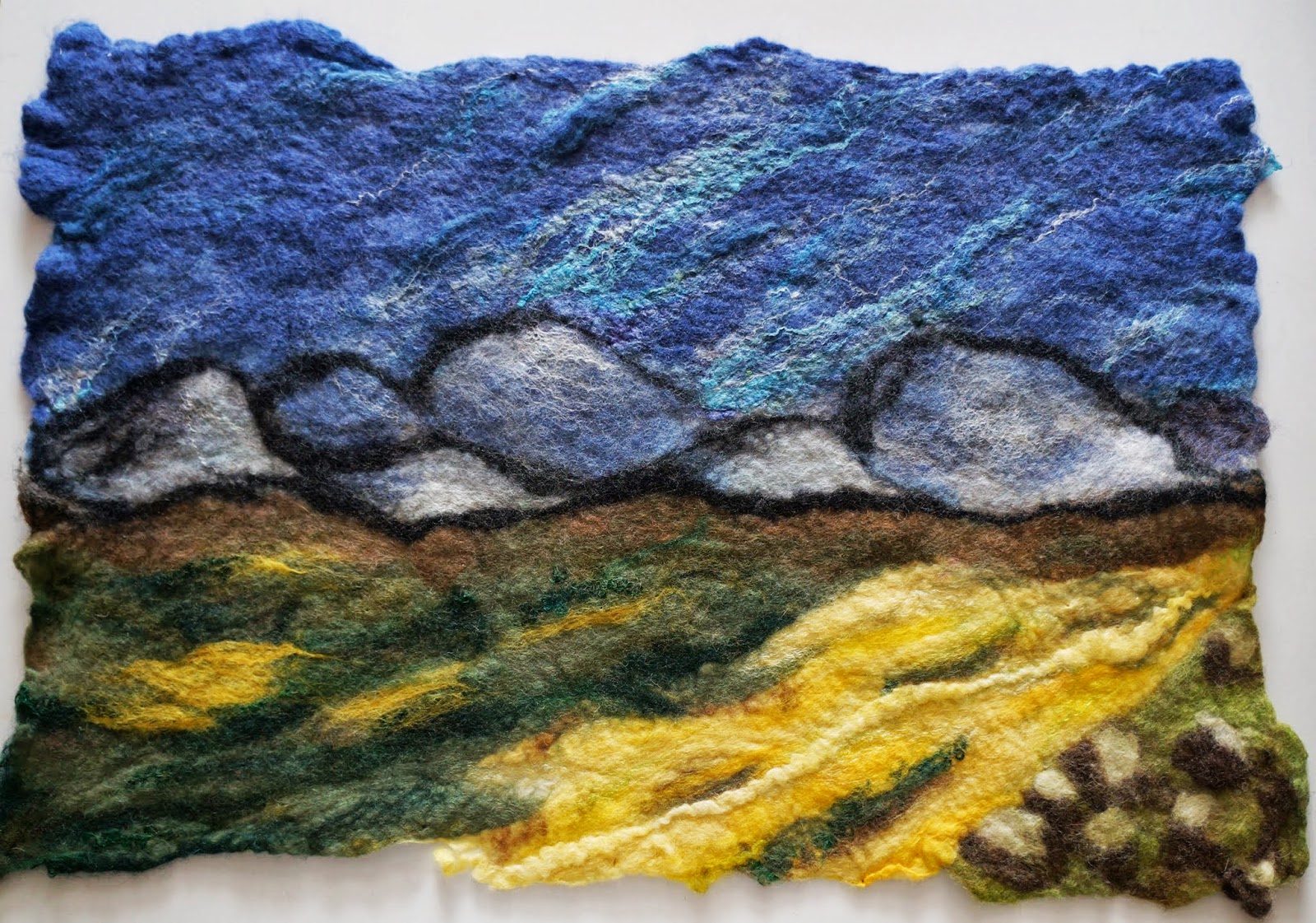 Ginger Wilson: Wet felting a mountain landscape