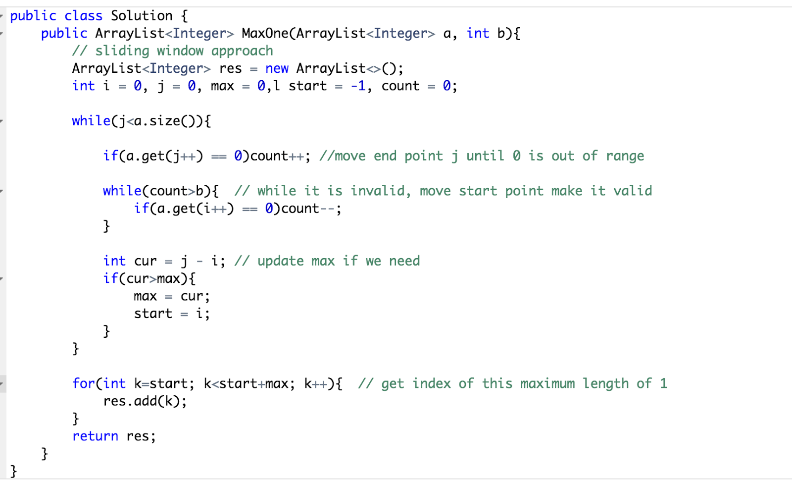 Geeks Dream Sliding Window Algorithm