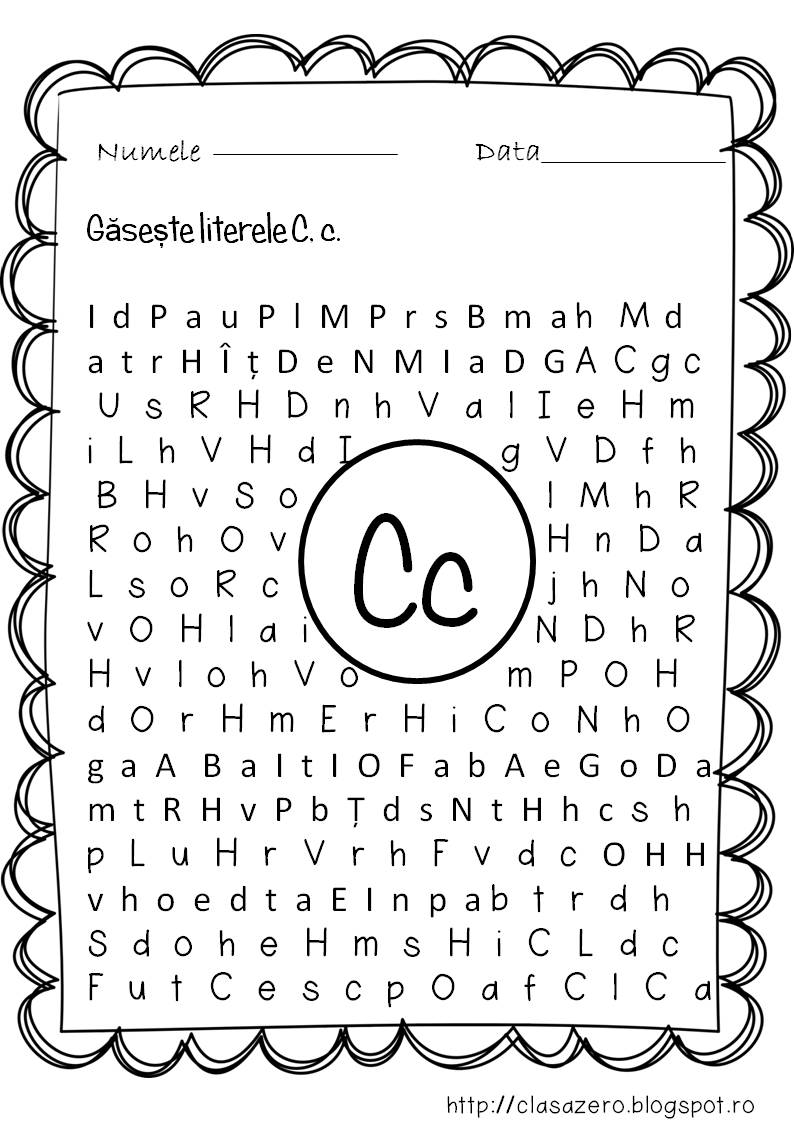 Clasa pregatitoare: Fise litere