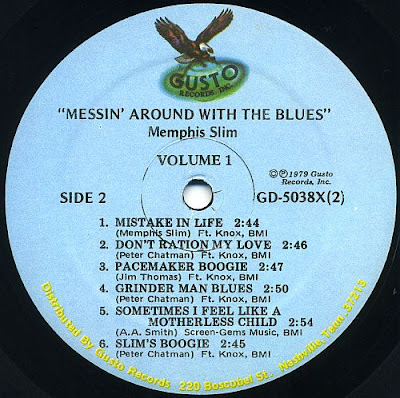 Be Bop Wino: Messin' Around With The Blues Volume 1 - Memphis Slim