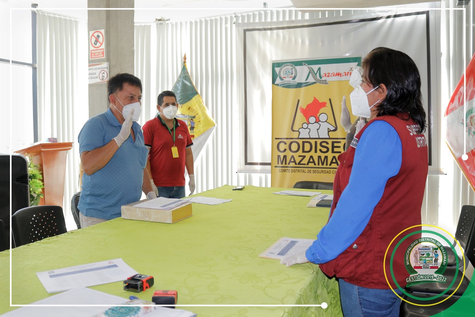 Mazamari: Juramentación de nuevos miembros del CODISEC Mazamari - Satipo