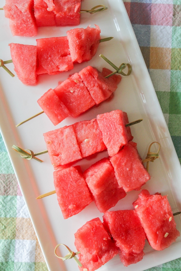 Lemonade with Frozen Watermelon Cubes
