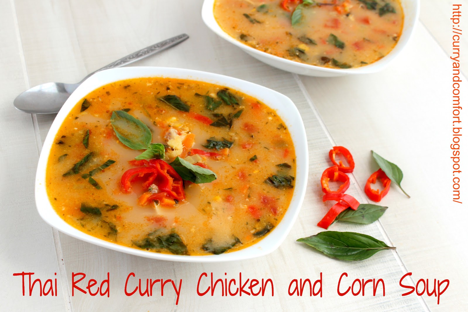 Kitchen Simmer: Thai Red Curry Chicken and Corn Soup
