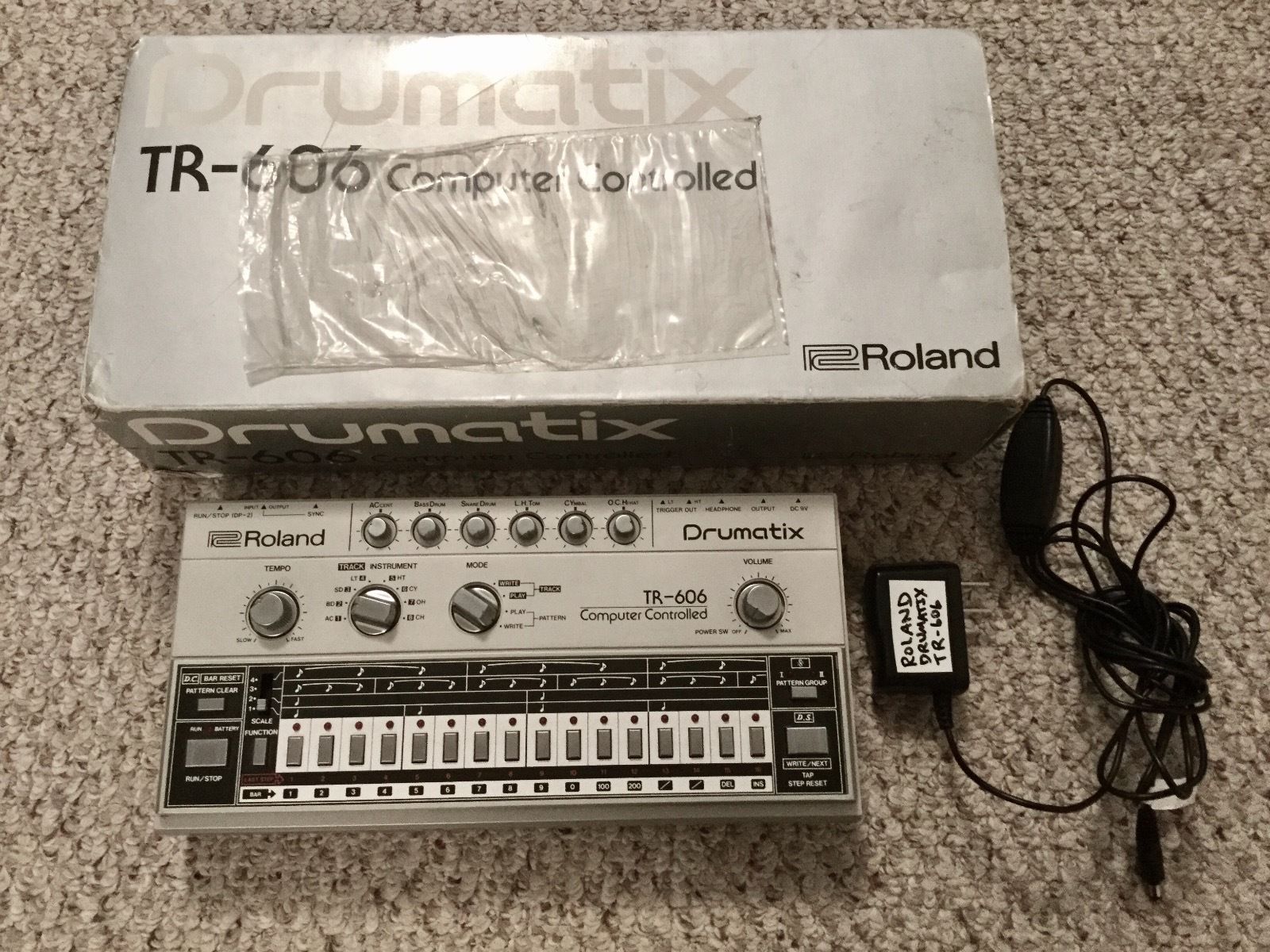 MATRIXSYNTH: Roland TR-606 Drumatix Analog Drum Machine SN 290900 w ...