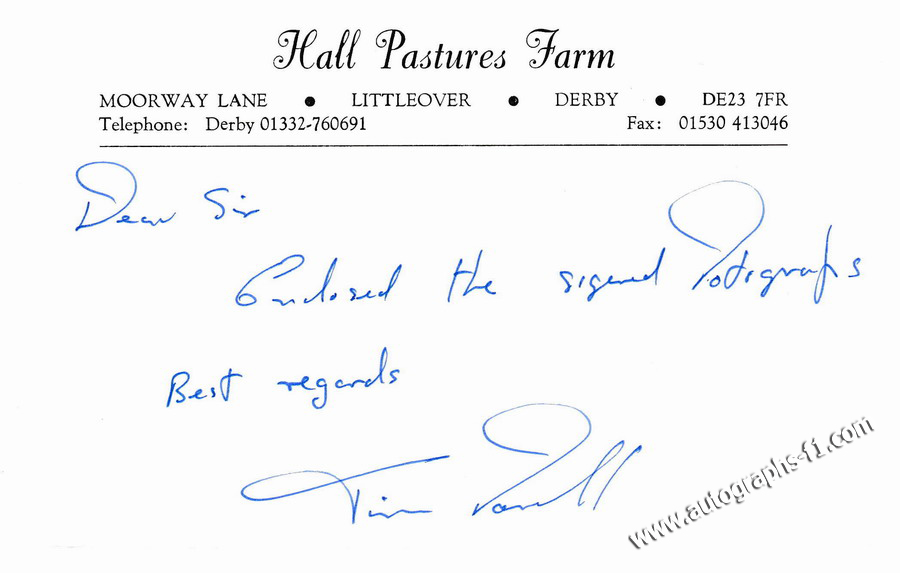 Autographs-F1: Tim PARNELL
