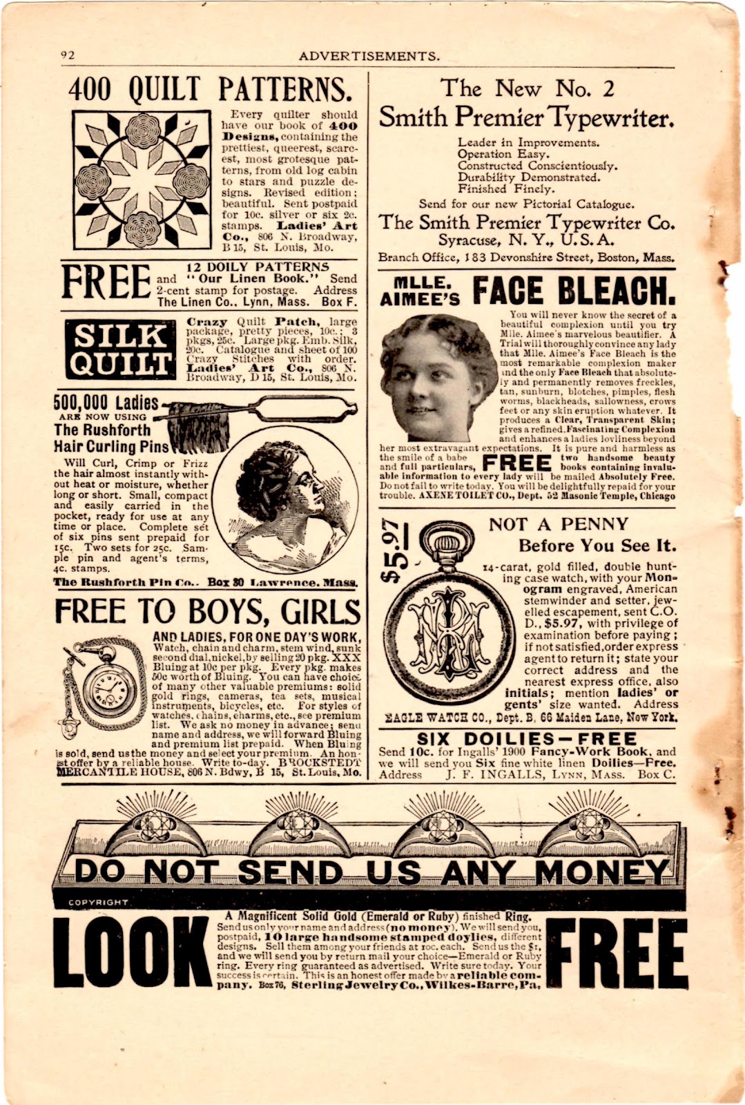 One Woman's Hands: freebie 1900 magazine pages