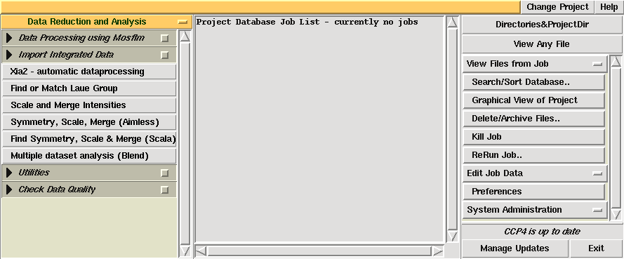 xia2: Running xia2 from the GUI