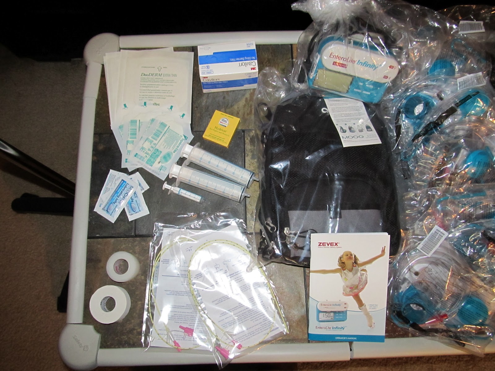 Aidan... With Eos: Feeding Tube: Tube Day