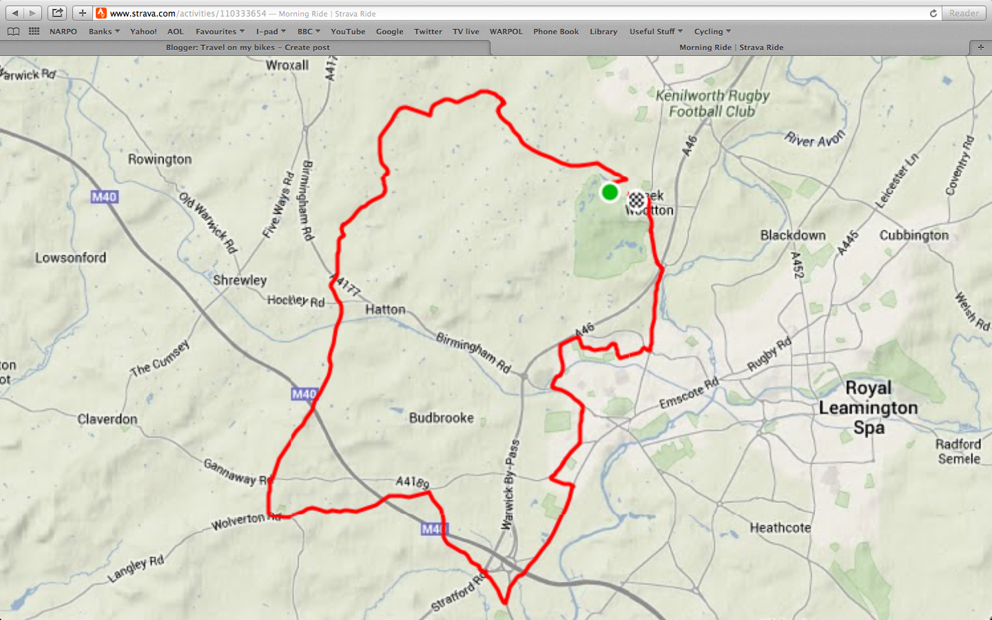 Travel on my bikes: 1st February 2014 Norton Lindsey Loop 19