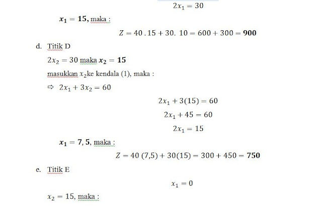 OPERASI RISET (PROGRAM LINEAR DENGAN METODE GRAFIK): PROGRAM LINEAR ...
