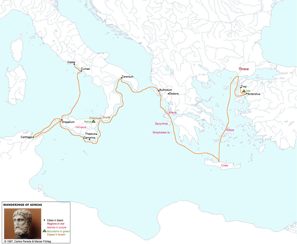 Ovid's Metamorphoses: Mapping Jason, Odysseus, Aeneas