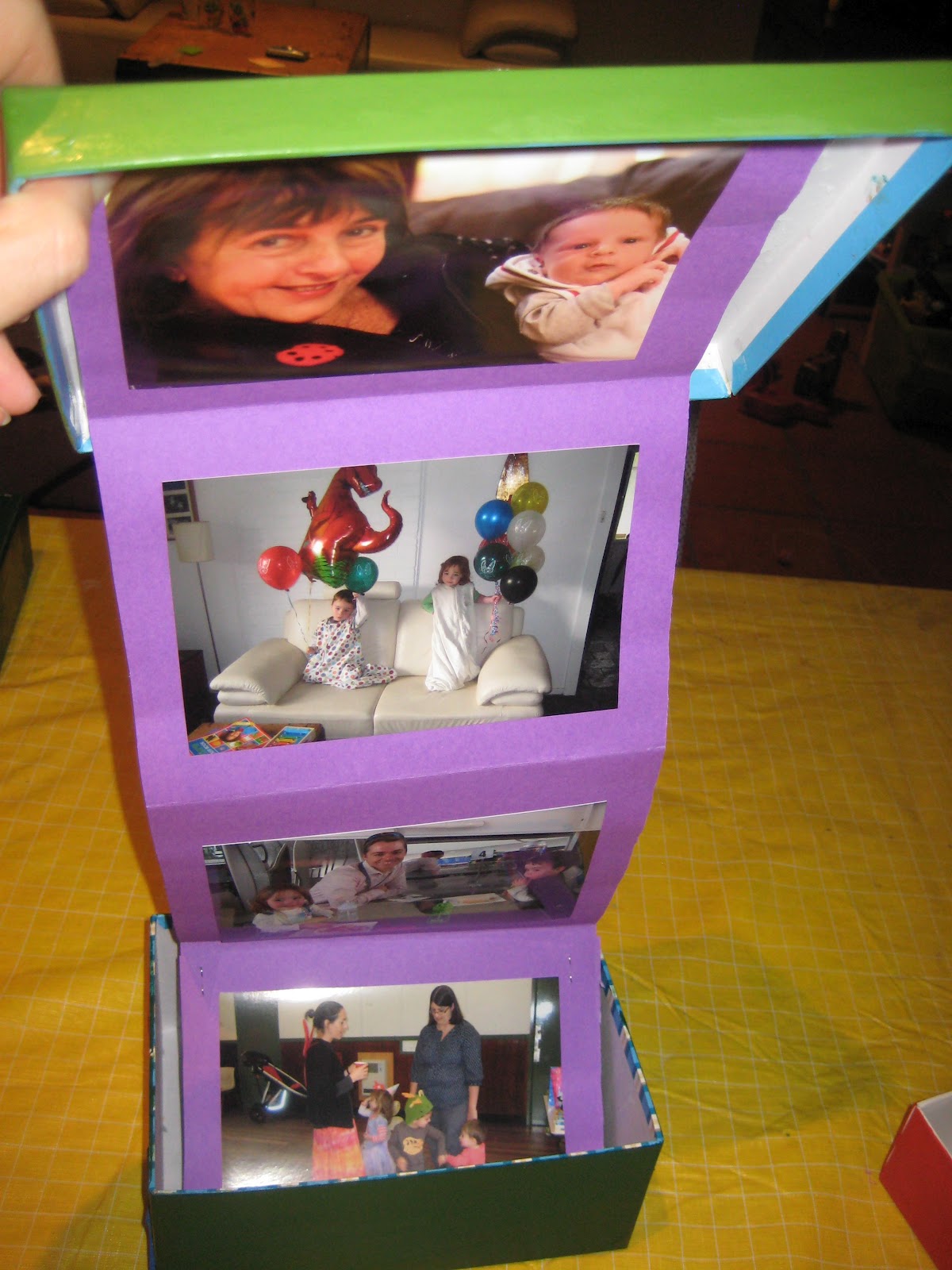 Crafty little people: Jack-in-the-box photo display