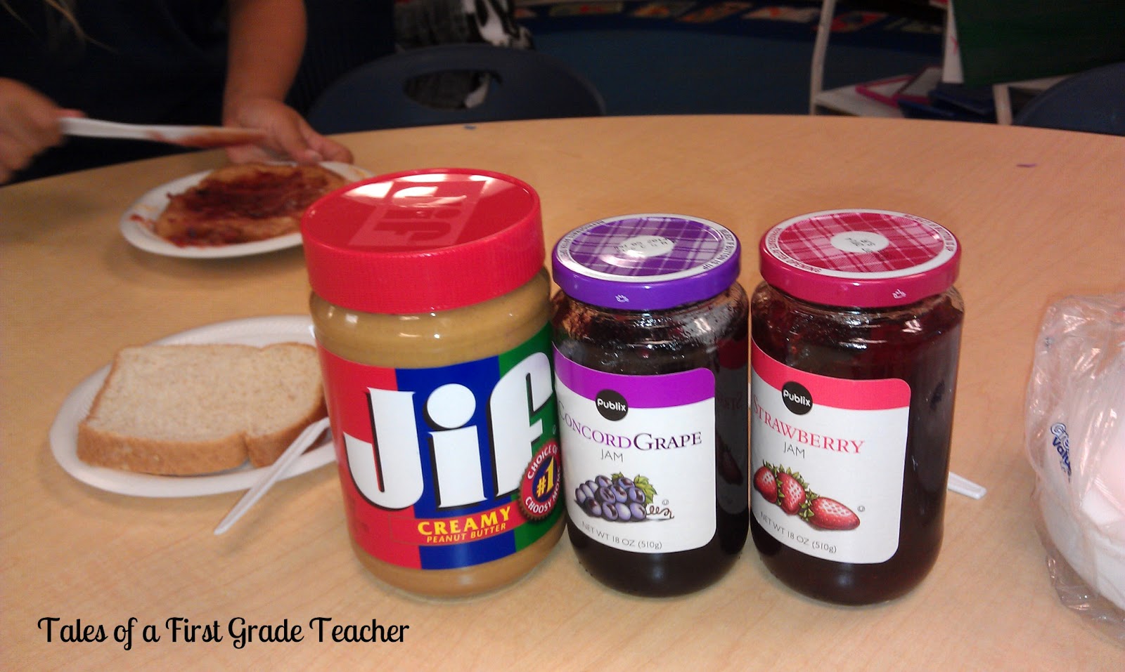 Tales-of-a-First-Grade-Teacher: FCAT, PB&J, Fractions and Freebies