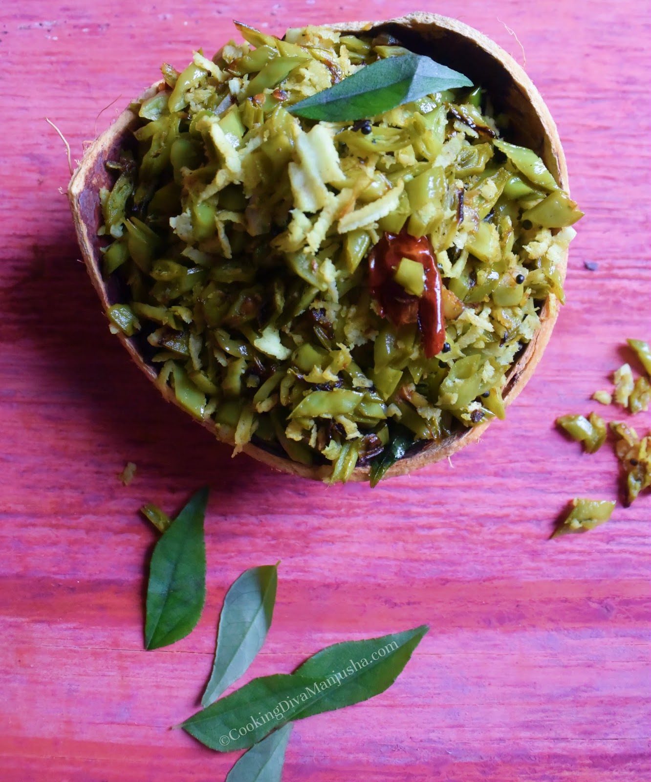 Cluster beans thoran Kerala style|Ammarakka thoran|Kothmara thoran ...