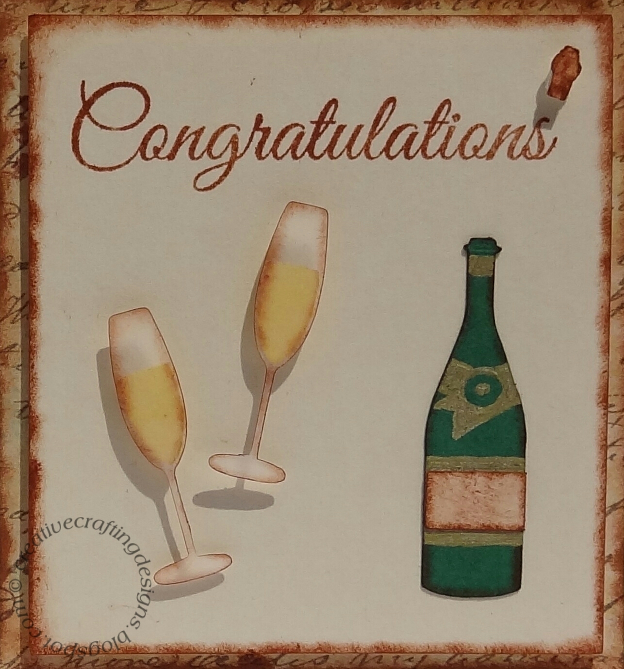 Congratulations Champagne Card – Polka Dot Orchard