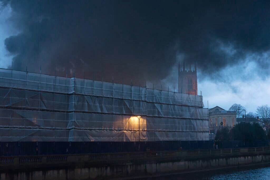 Derby Cathedral Peregrine Project - 2023: Massive fire in Derby does ...