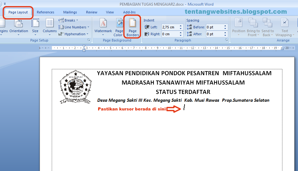 Cara Menciptakan Border Untuk Cop Surat | BLACK OTO MOTIF