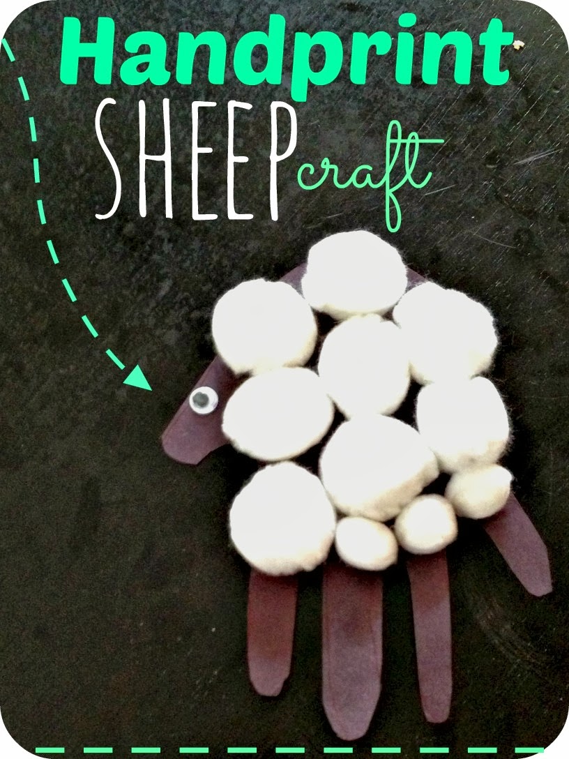 Blue Skies Ahead: Hand Print Sheep Craft {Farm Week}