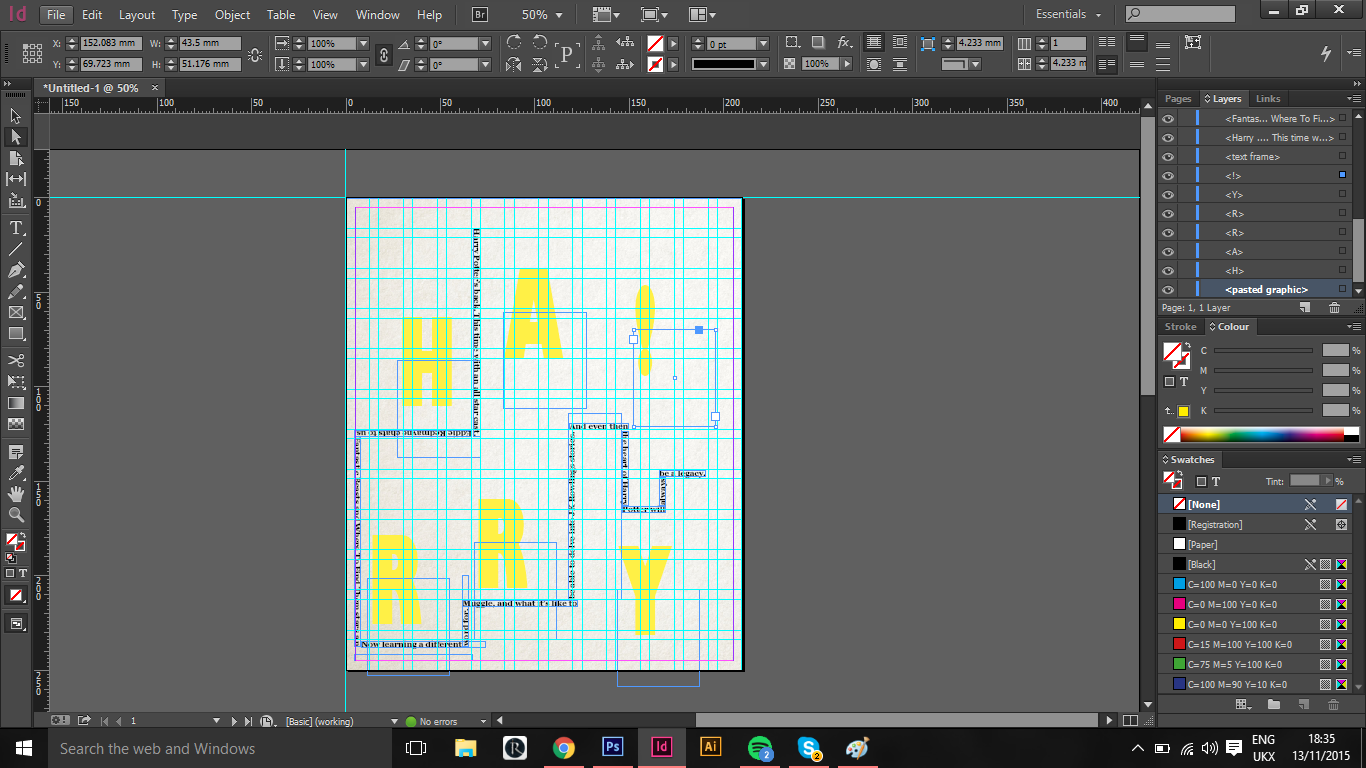 graphic design & animation: InDesign: Double Page Spread