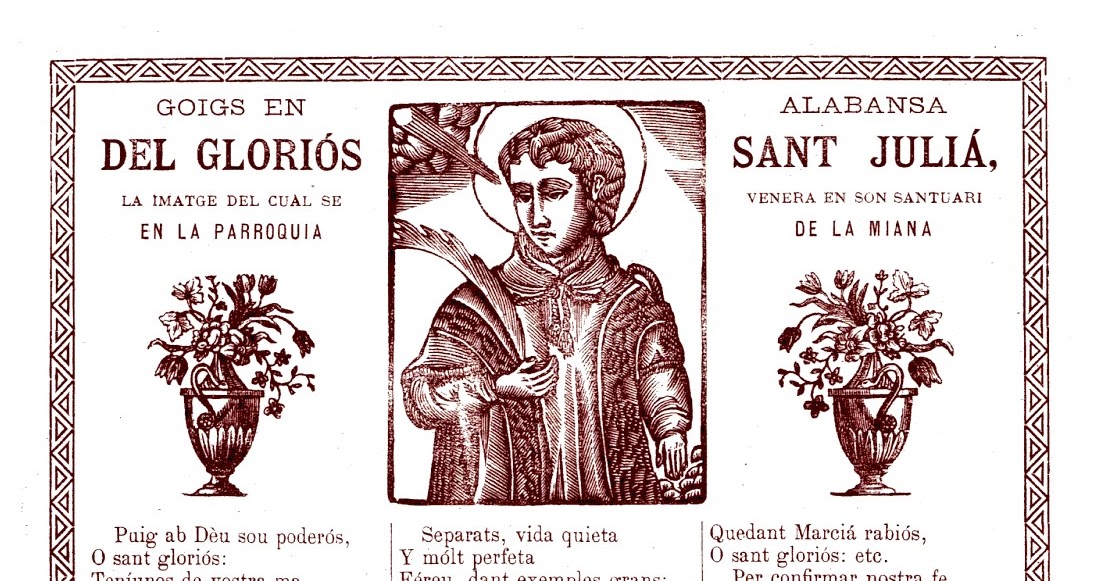 biblio goigs: Goigs a sant Julià, la seva festa és el dia 8 de gener.