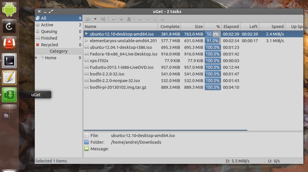 uGet Download Manager 1.10.3 Gets New Icon, Mirrors Support ~ Web Upd8 ...