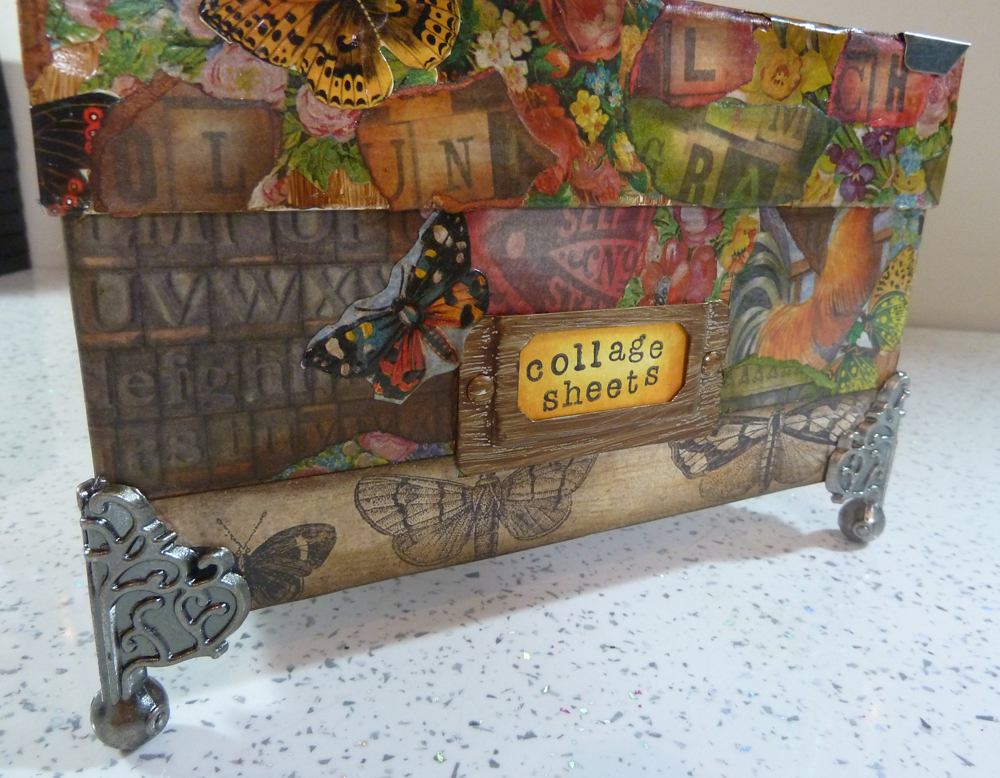 The Hobby Room (Michelle Webb): Altered box for die cut collage sheets
