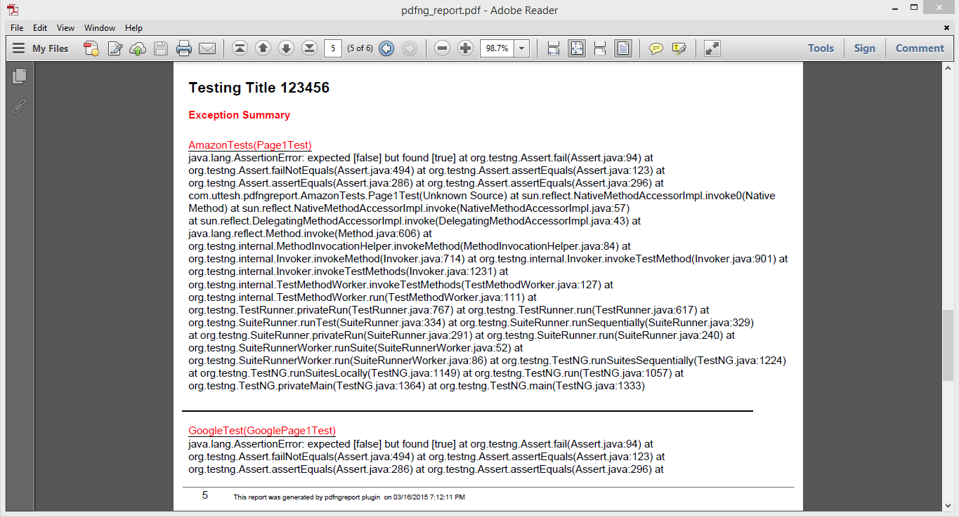 Generate PDF report for selenium/testng test cases. ~ Uttesh Tech Blogs Generate PDF report for selenium/testng test cases. ~ Uttesh Tech Blogs