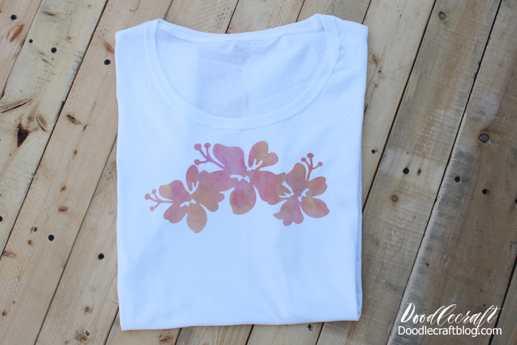 Hibiscus Patterned Iron-On Vinyl Shirt DIY: Cricut Explore Air 2 ...