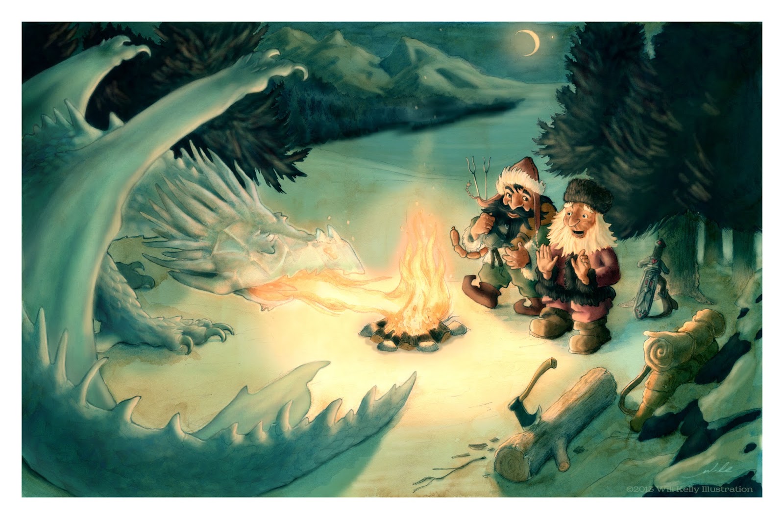 Drawing the Sword: Winter Dragon: Digital Finish