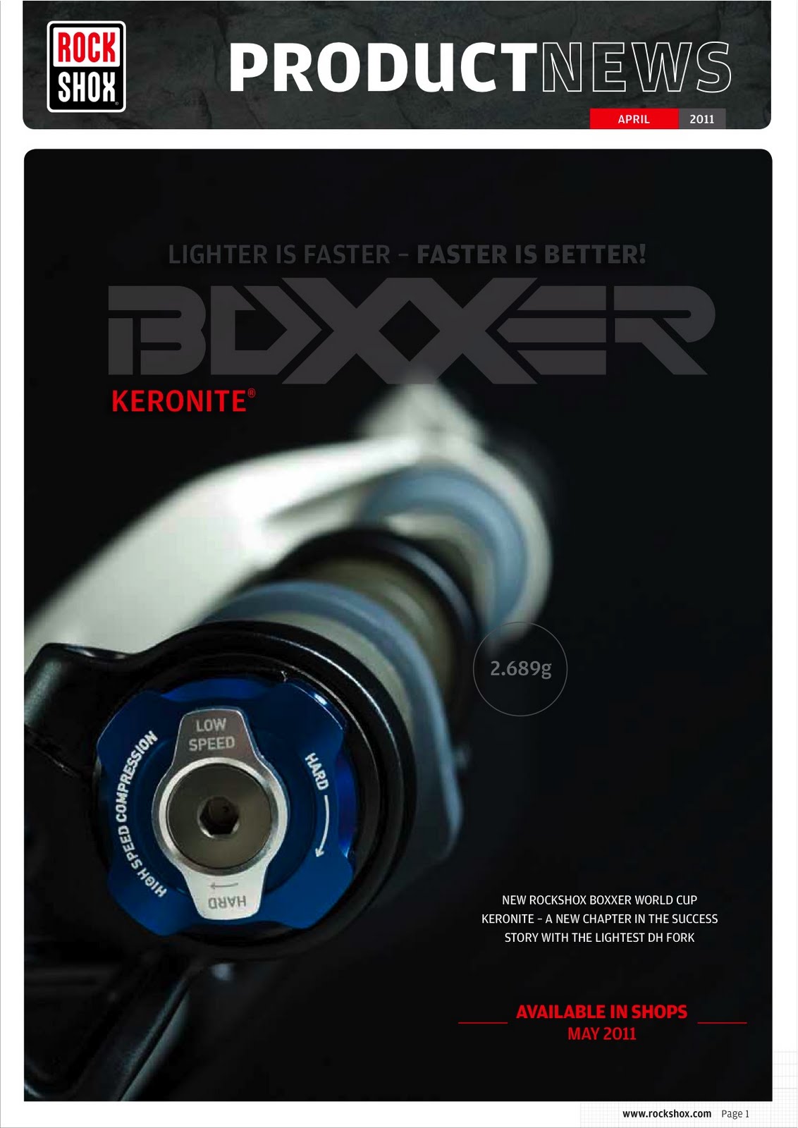 Ride It Mag behind the scene: RockShox Boxxer WC Keronite : 2,689 kg