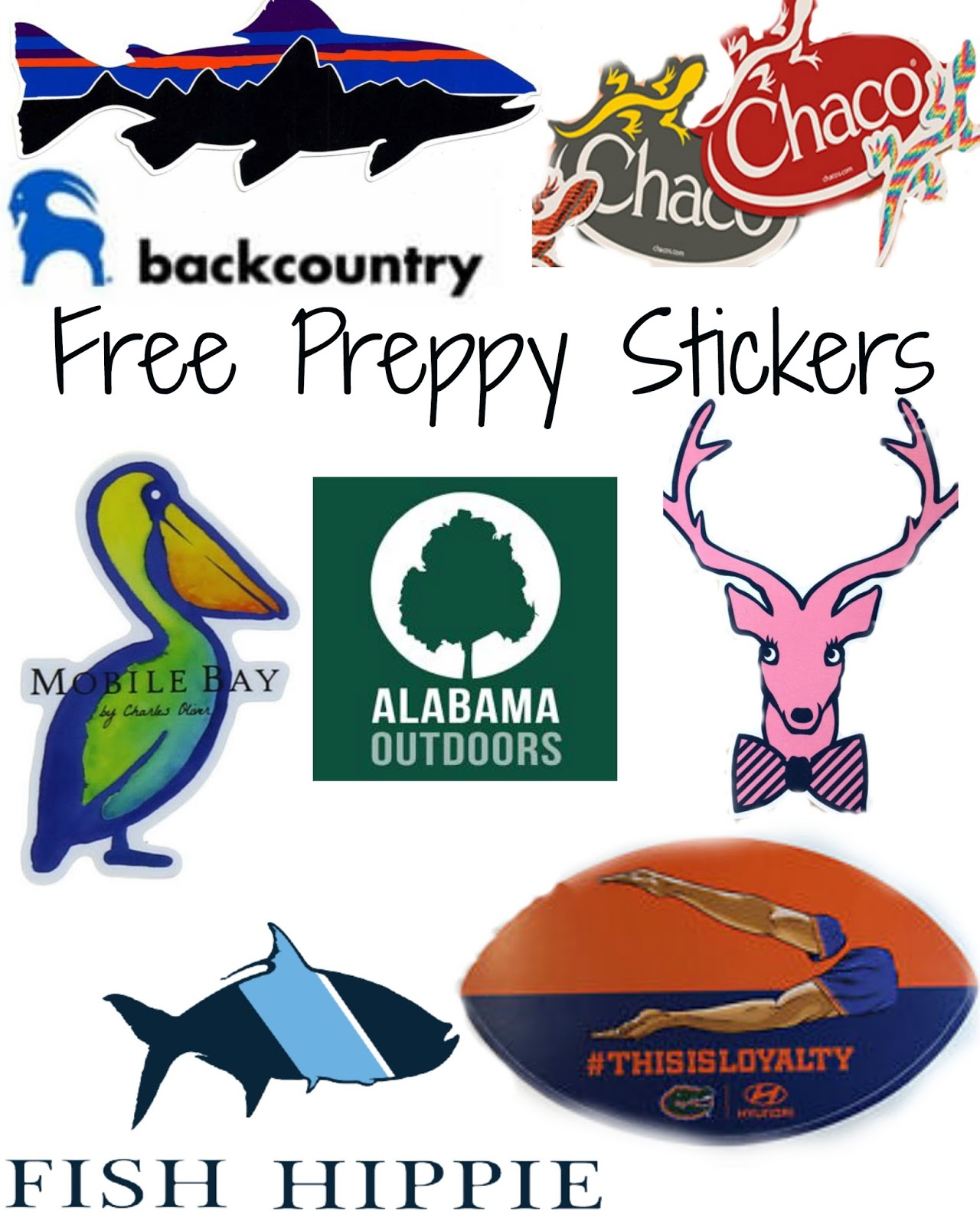 Floridian by the Grace of God: Free Preppy Stickers!