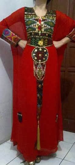 Model baju kaftan pesta,muslim,india,maroko